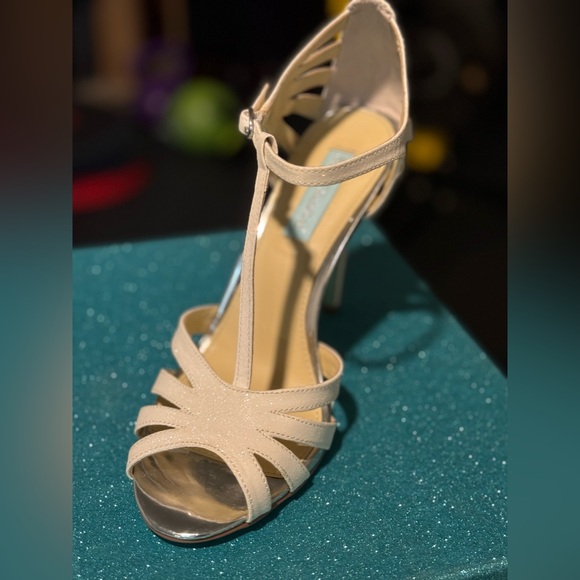 Betsey Johnson | Shoes | Betsy Johnson Blue Bridal Heels | Poshmark